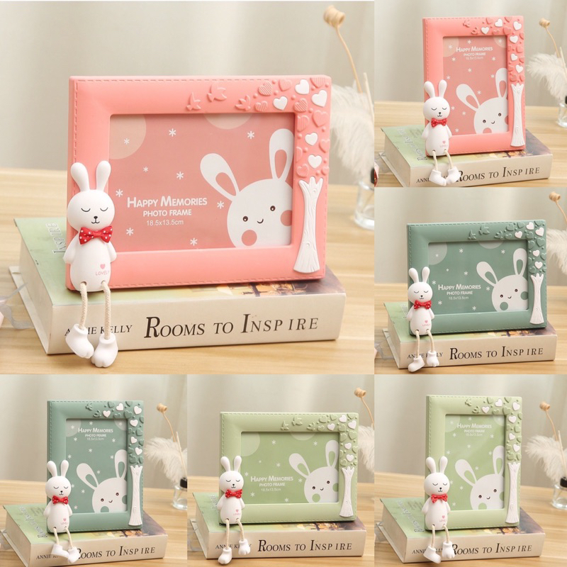 BEAUBOX HOME bunny picture frames desk or wall mounted decor / 5R photo ...