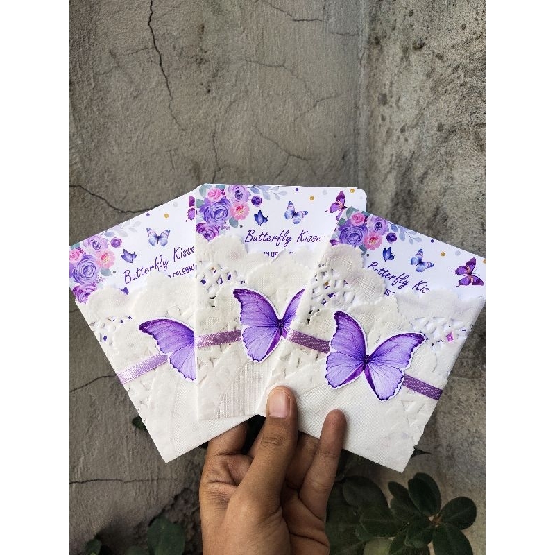 PURPLE BUTTERFLY THEME INVITATION | Shopee Philippines