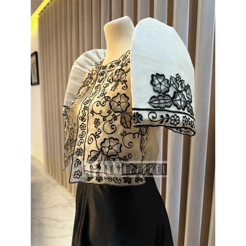 Bolero Straight Cut Embroidered Modern Filipiniana | Shopee Philippines