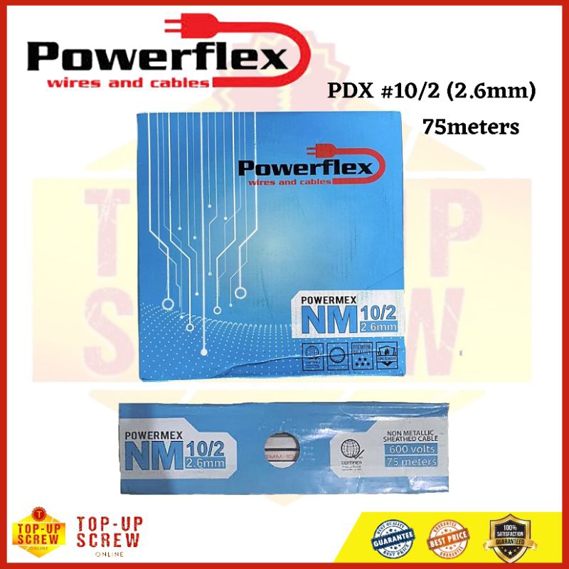 POWERFLEX PDX WIRE #10/2 (2.6mm) | Sold per box (75meters) | Shopee ...