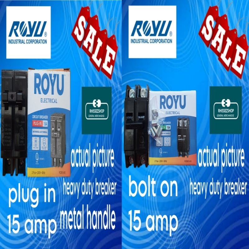 Royu circuit breaker heavy duty break 15 amp,20 amp,30 amp,40 amp,60 ...
