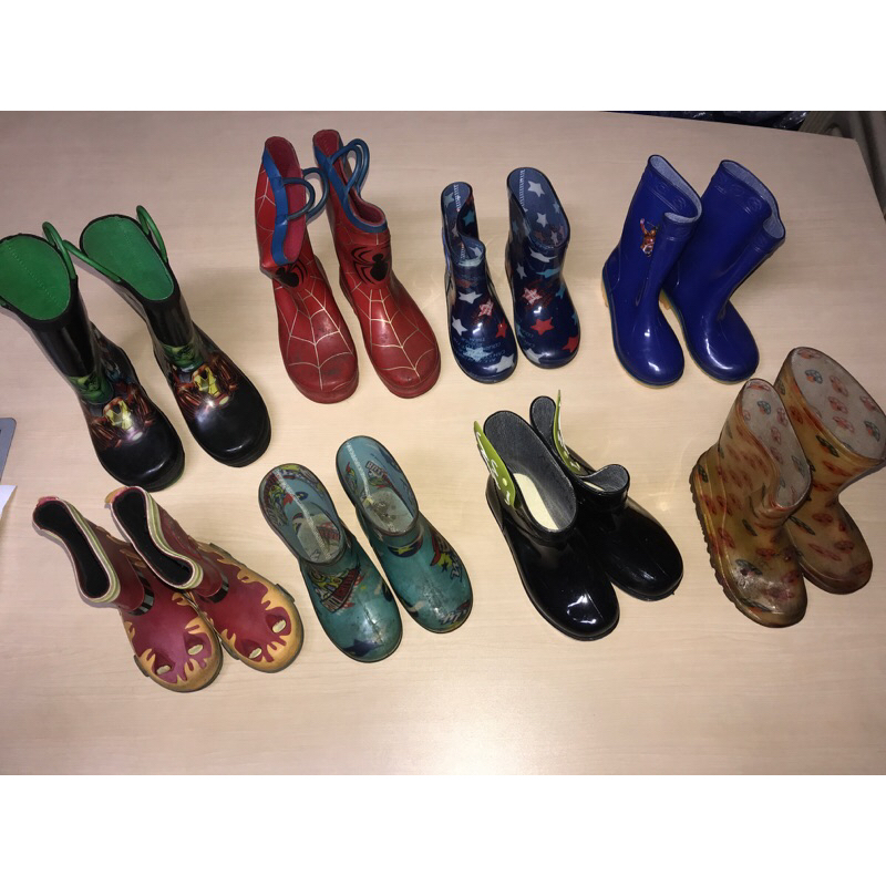 preloved unisex kids rainboots plastic rubber boots mackintosh 2-6yrs ...