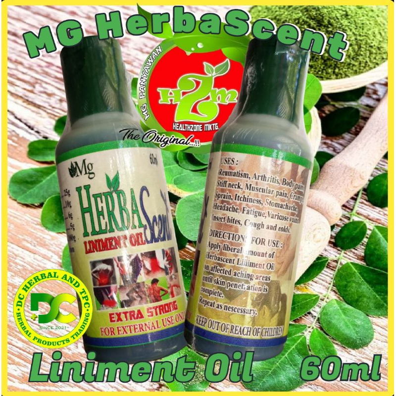 LINIMENT OIL MG HerbaScent Extra Strong 60ml | Shopee Philippines