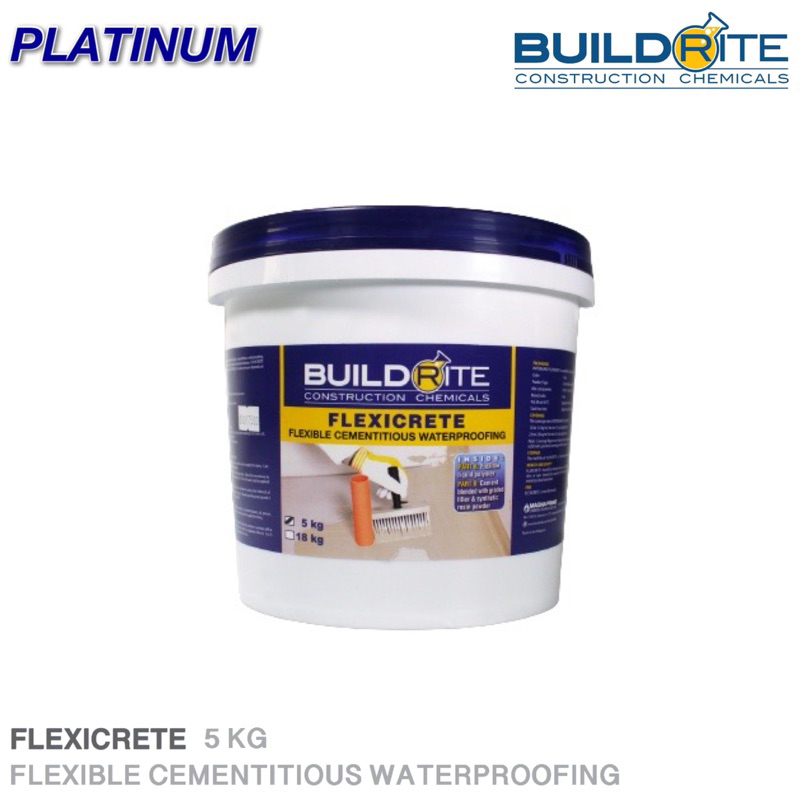 5KG | Buildrite Flexicrete | Flexible Cementitious Waterproofing ...