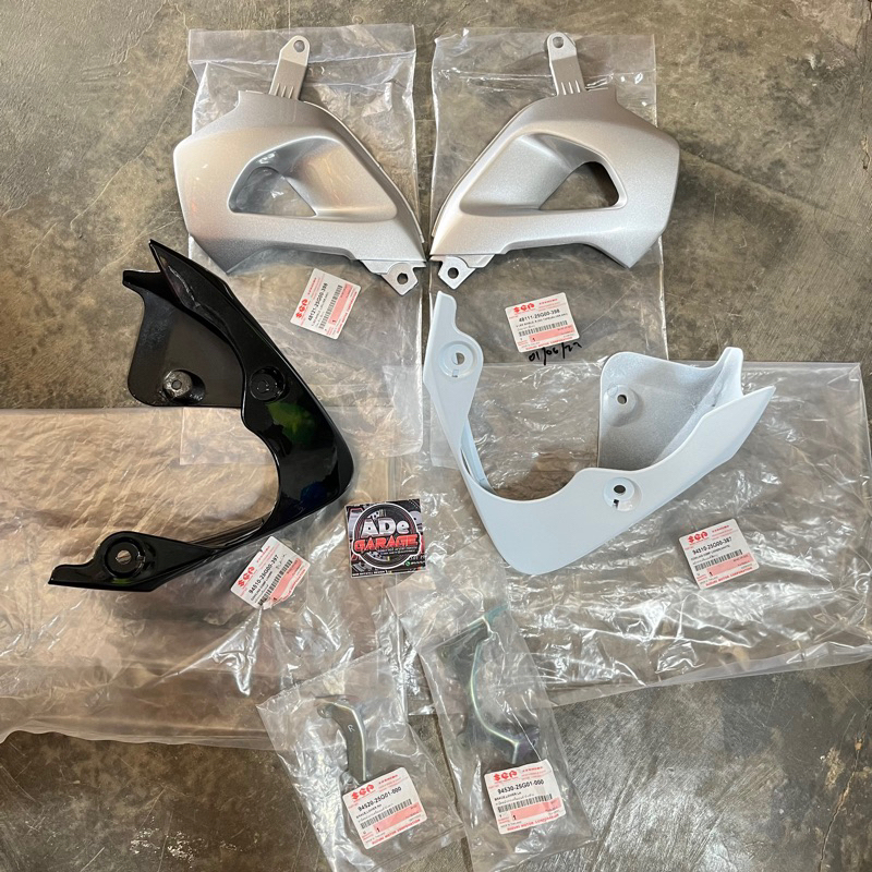 SGP Raider 150 Carb Tenga / Legshield & Araro Set (Suzuki Genuine) 1st ...