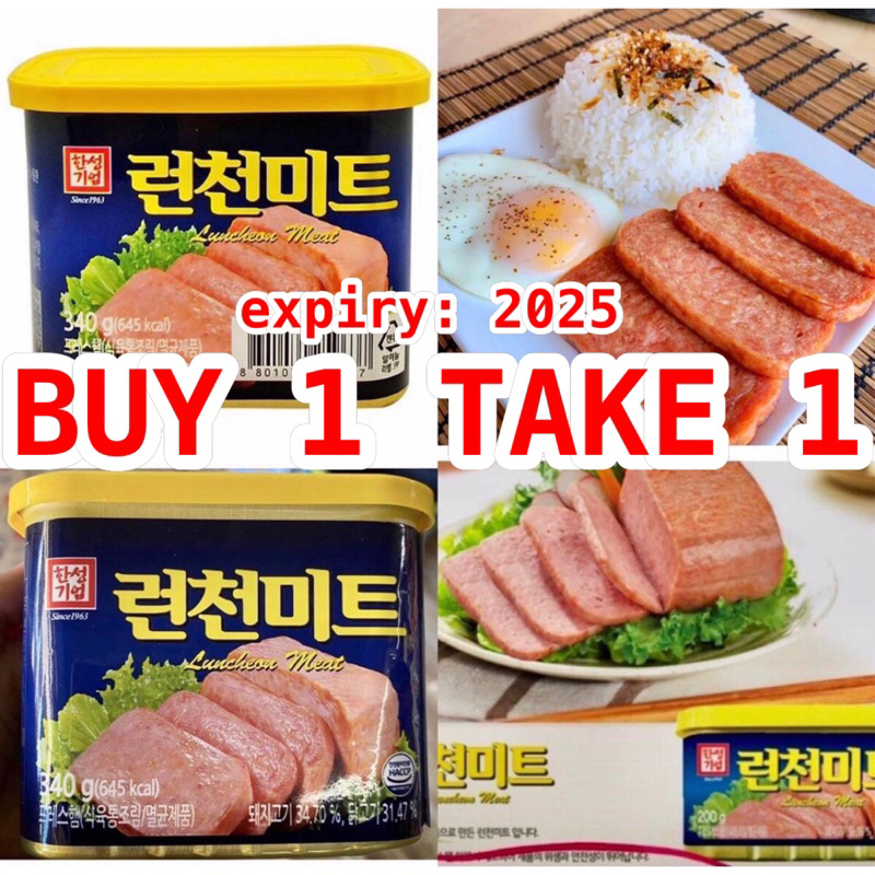 BUY 1 TAKE 1 Hansung Korean Luncheon Meat 340grams (Expiry: 2026 ...