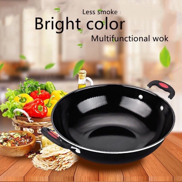 Non-stick Double side handle Two side handle Frying Pan Kitchen Steak ... Non-stick Double side handle Two side handle Frying Pan Kitchen Steak ...