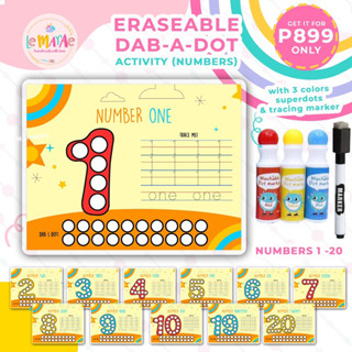 SHAPES ALPHABETS NUMBERS Dab-a-Dot Eraseable Tracing Laminated ...