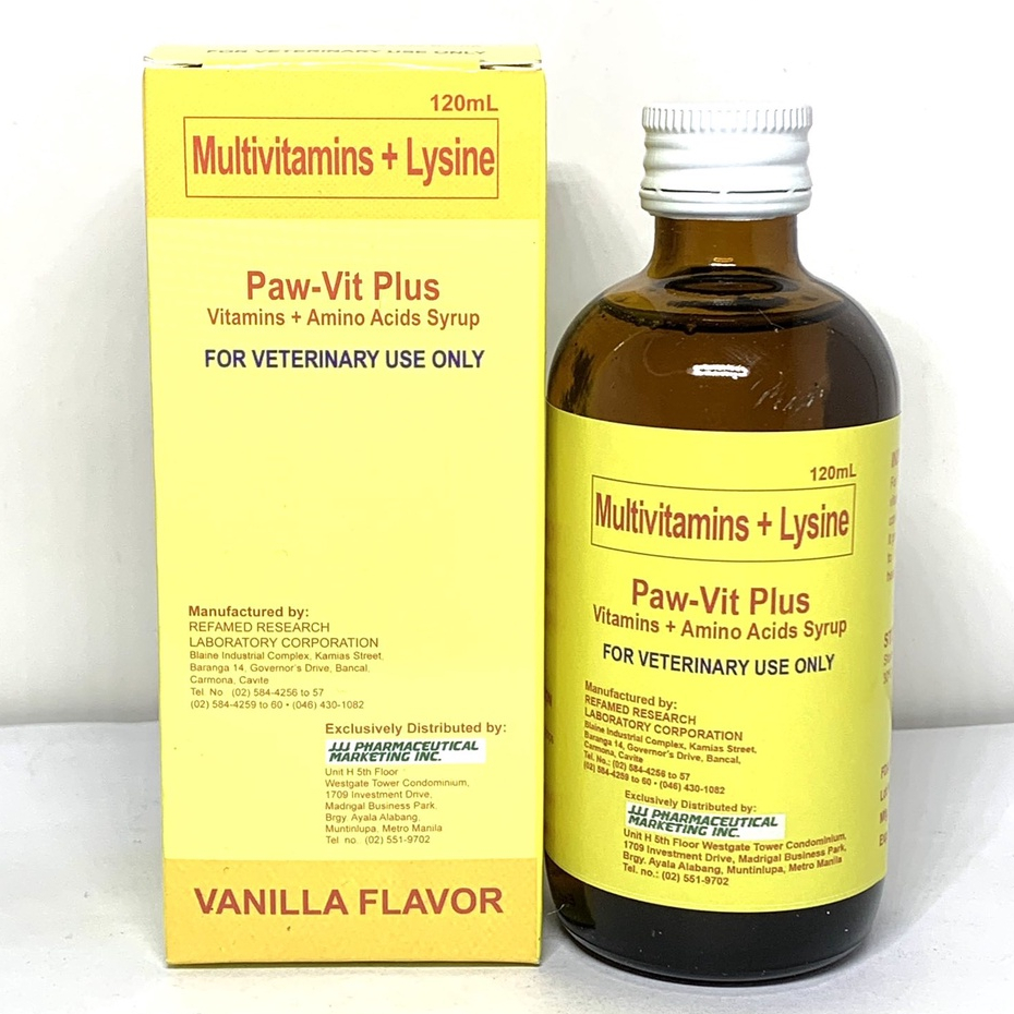 [FCR AGRIVET] PAWELL Paw Vit Plus 120ml Vitamins + Amino Acids Syrup ...