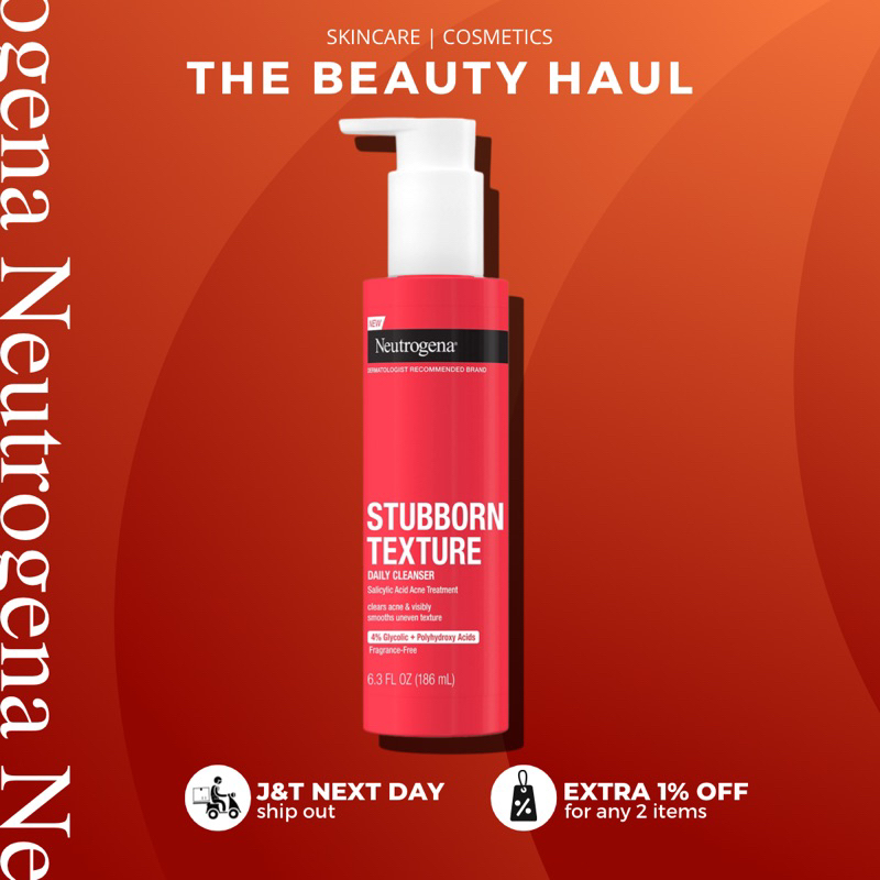 Neutrogena Stubborn Texture Daily Acne Gel Cleanser With Salicylic ...
