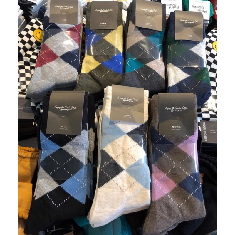 Argyle Iconic Socks • Korean Socks | Shopee Philippines