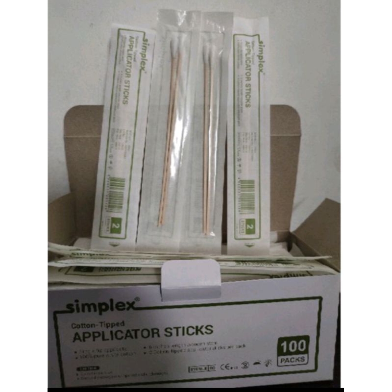 Cotton Tipped Applicator Stick Sterile (SIMPLEX) 1 box | Shopee Philippines