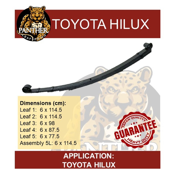 Molye / Leaf Spring Assembly for Toyota Hilux 1988-97 Front (MATIBAY ...