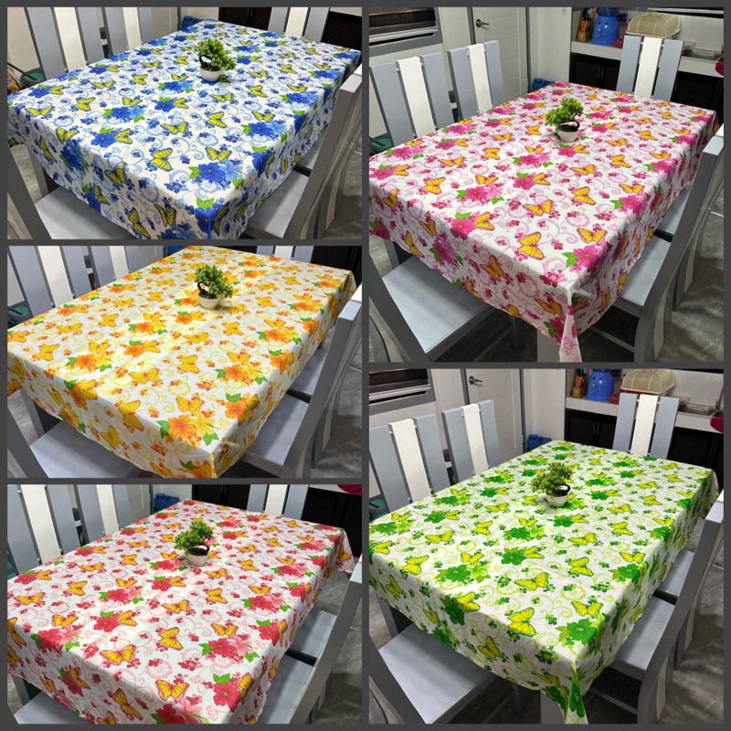 Butterfly Design Table Cloth Geena Fabric 4 Seater 6 Seater 8 Seater ...