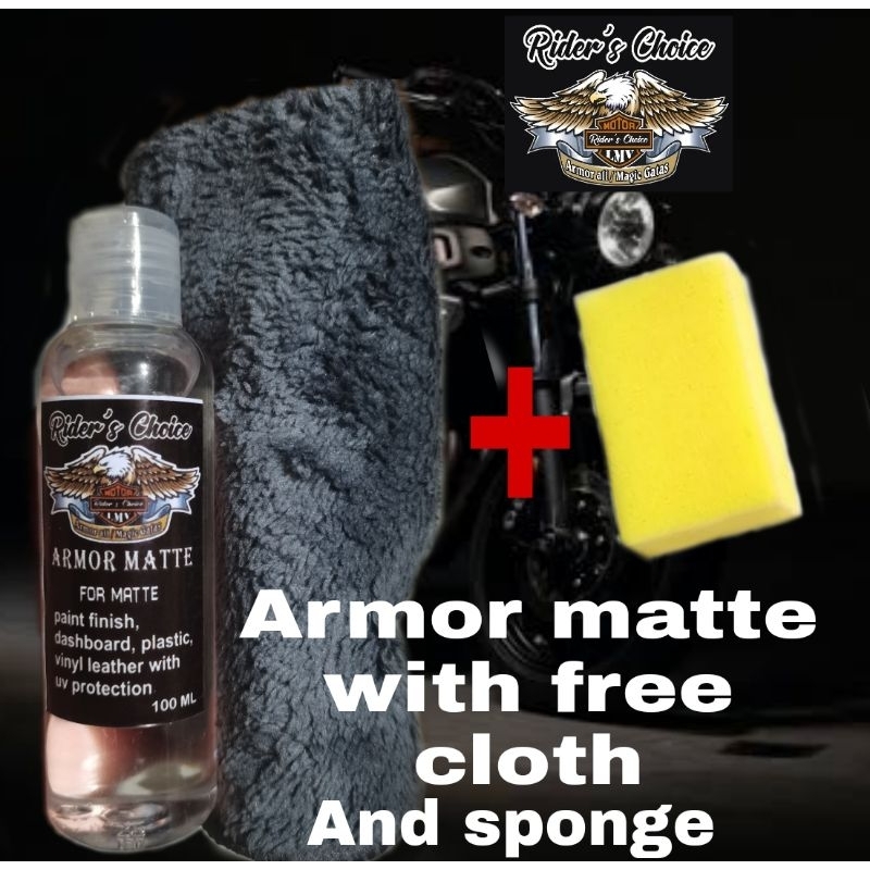 armor matte waterproof with free cloth and sponge | Shopee Philippines