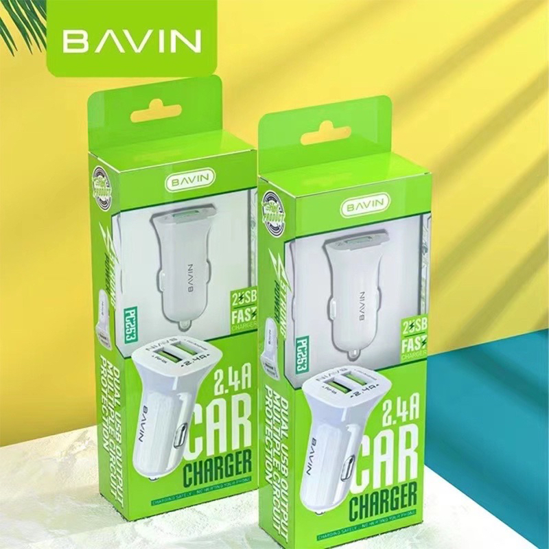 BAVIN PC253 Universal USB Car Charger 2.4A Fast Charger with Dual USB ...