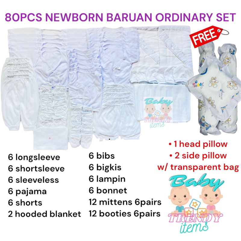 82PCS NEWBORN BARUAN ORDINARY BUNDLE WITH FREEBIE | Shopee Philippines