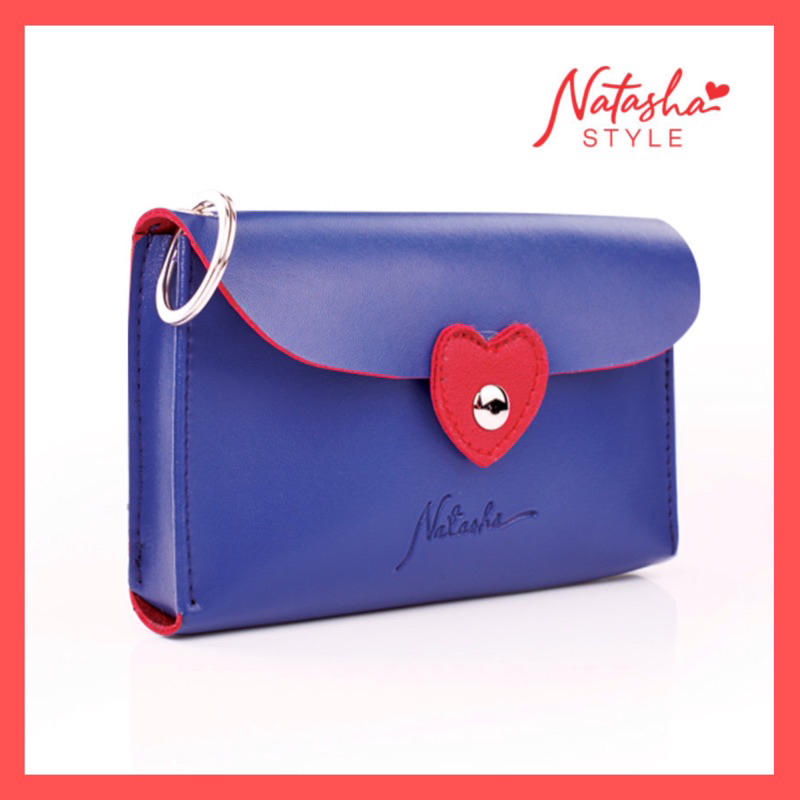 NATASHA Navy Blue Square Shaped Heart Lock Wallet Coin Purse : Crisea ...