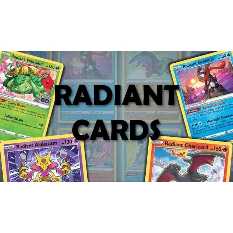 Various Radiant Cards (Shiny Pokemon) from different Sets | Shopee ...
