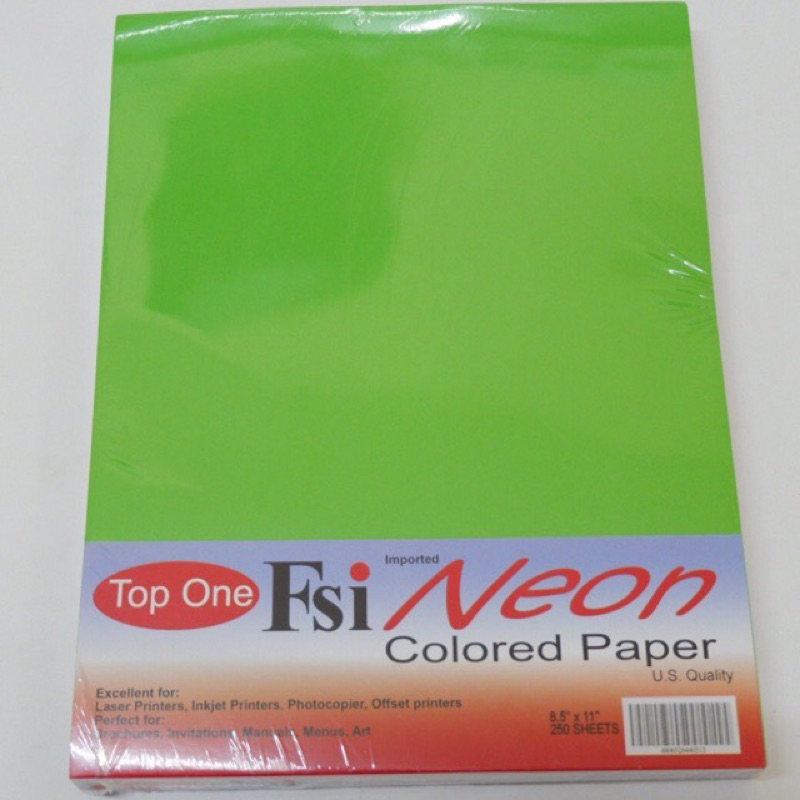 FSI Colored Paper Neon (250’s) | Shopee Philippines