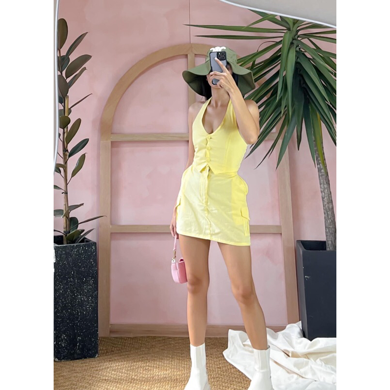 Tamara Set ( Vest Blazer & Cargo Skirt) | Shopee Philippines