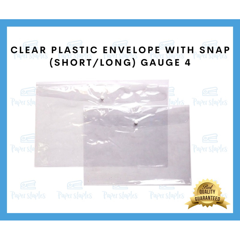 Plastic Envelope with snap (Long and Short) | Shopee Philippines