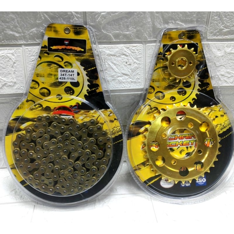 Smash C100 Chain & Sprocket Set Ninja Speed | Shopee Philippines