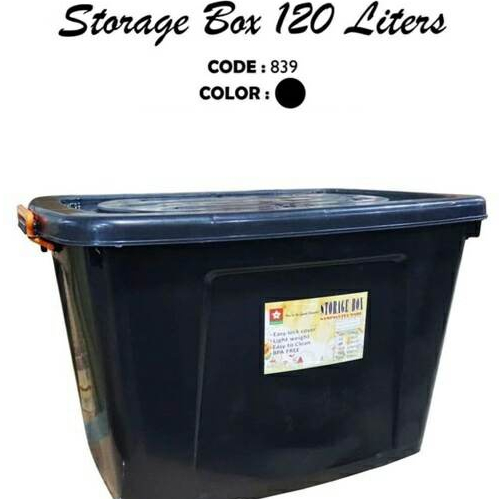 STORAGE BOX 120L #839 SAMAPAGUITA BOX WITH WHEELS AND COVER | Shopee ...