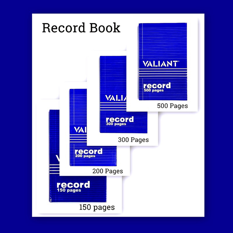 Valiant Record Book Hard Bound 150, 200, 300, 500 pages 177mm X 285mm ...