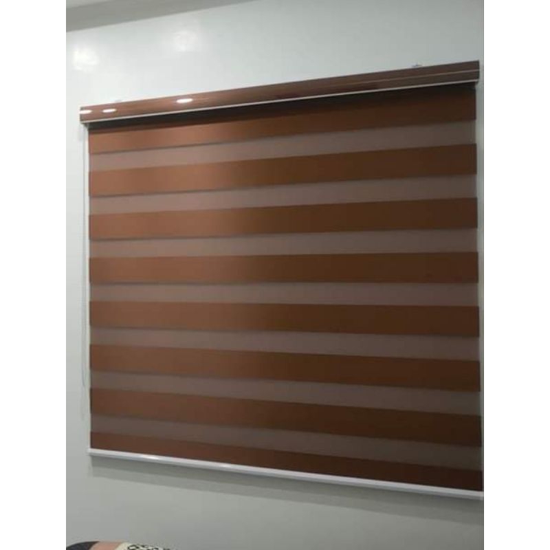 LUXURY BROWN BLACKOUT KOREAN WINDOW BLINDS 100% POLYESTER - CUSTOMIZE ...