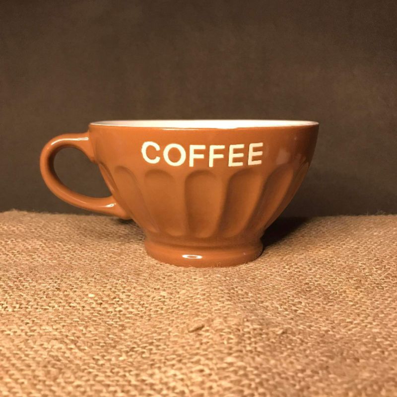 Ridged Wide Mouth Coffee Mug (Heavy) | Shopee Philippines