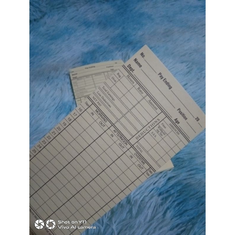 Daily Time Card (White,Yellow) | Shopee Philippines