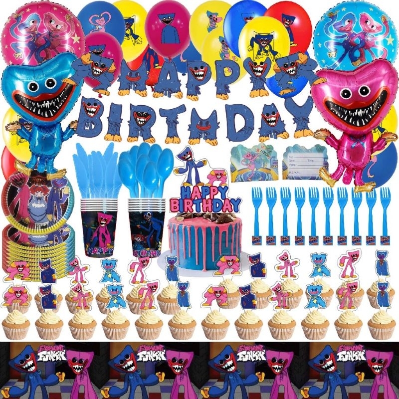 Poppy Playtime Huggy Wuggy Theme Happy Birthday Party Decorations ...