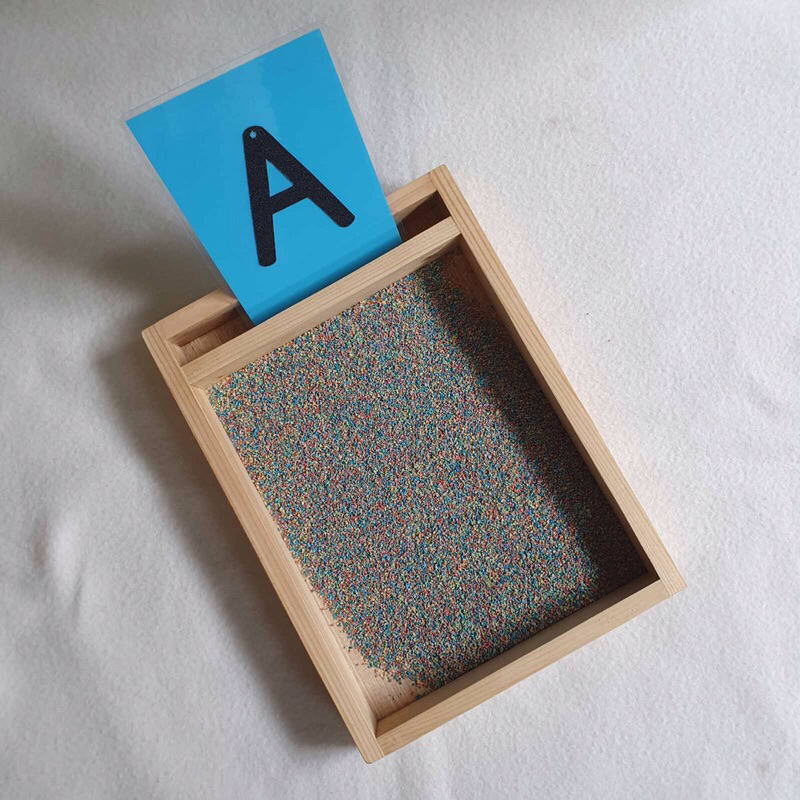 Montessori Sand Writing Tray (SMALLER DIMENSION) 9 x 7.5 x 1inches ...