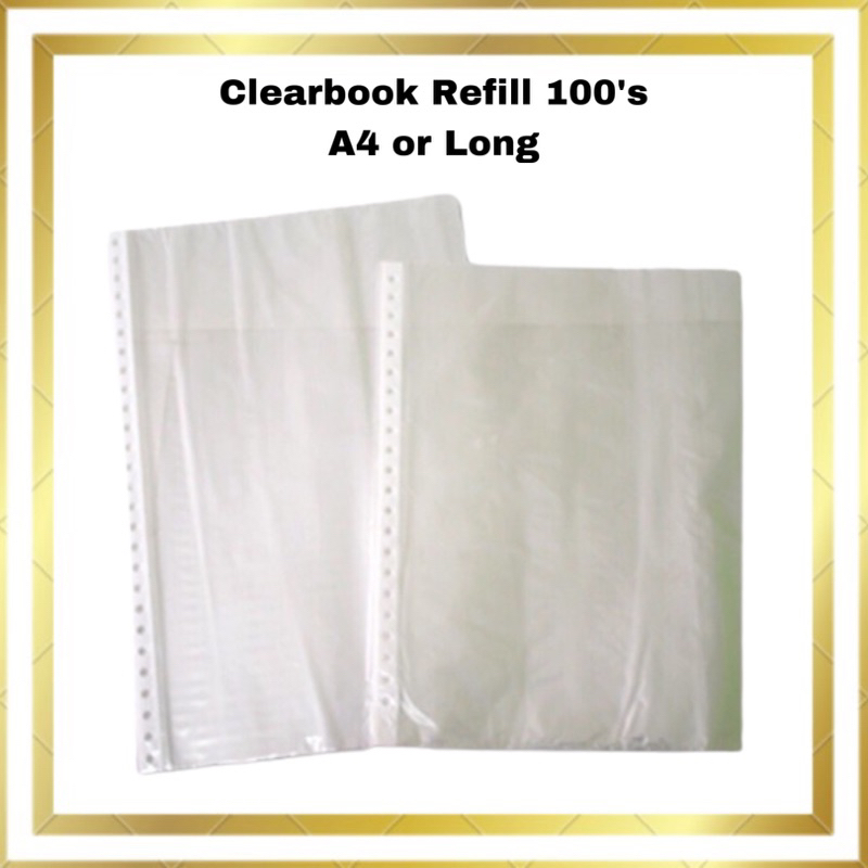 Clearbook Refill A4 or FC/long 100’s | Shopee Philippines