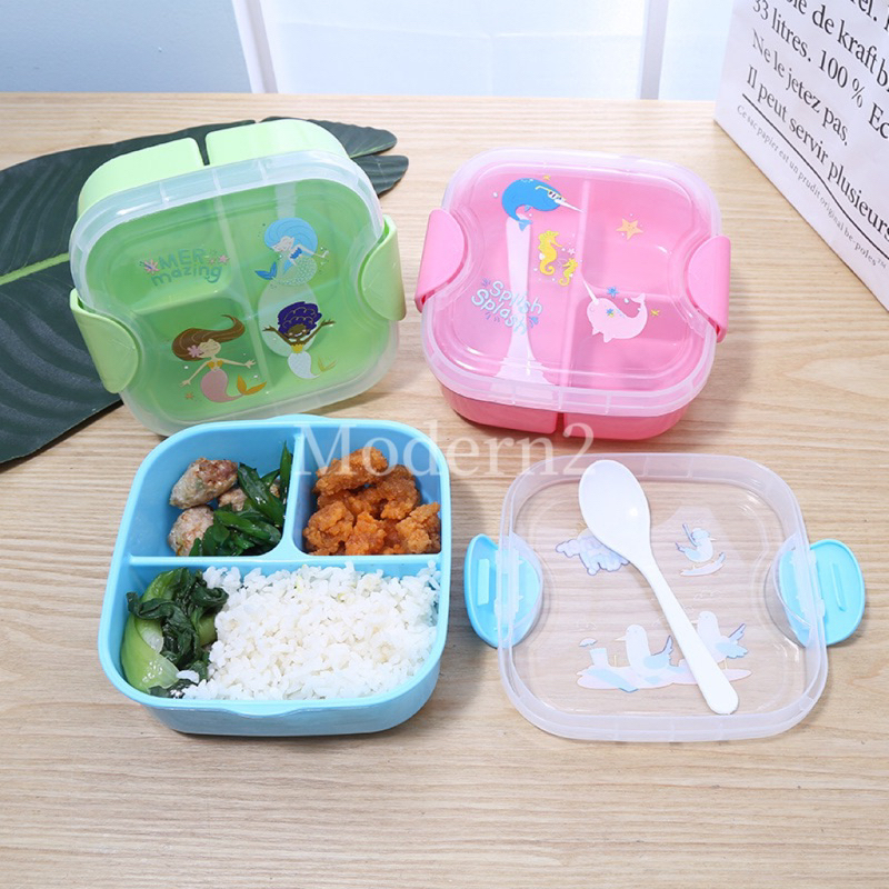 Cute Cartoon Lunch Box Food Storage Box Portable Kids Student Bento Box ...