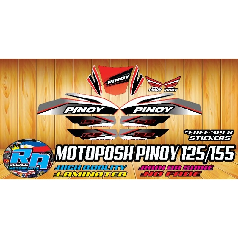 Motoposh Pinoy 125/155 Tmx Style Decals | Shopee Philippines