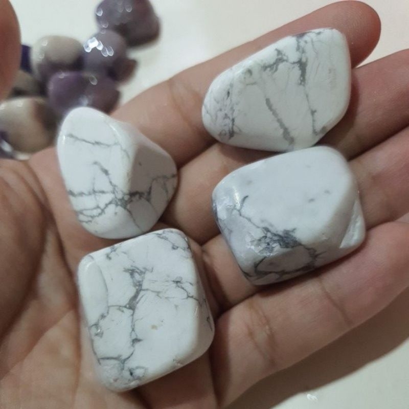 Howlite tumble for Calmness and Reducing Anxiety | Shopee Philippines