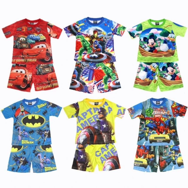 CARTOON CHARACTER Terno Kids Boy Mall Quality | Shopee Philippines