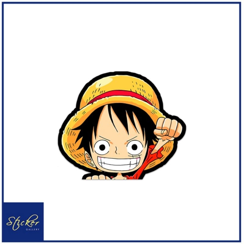 LUFFY SMILE ONEPIECE ANIME PEEKER WATERPROOF STICKER | Shopee Philippines