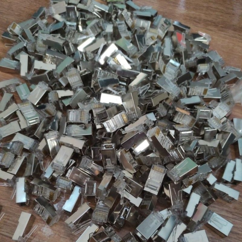 METAL SHIELDED RJ45 non Passthrough for cat5, cat5e,cat6,cat6e lan ...