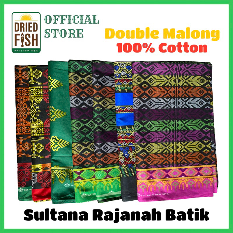 DFP MALONG DOUBLE BATIK 31inches x 65inches PURE COTTON | Shopee ...