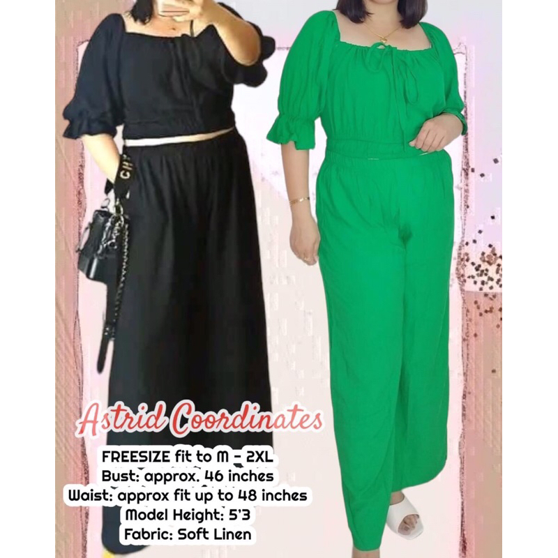 ASTRID COORDINATES PLUS SIZE FIT | Shopee Philippines