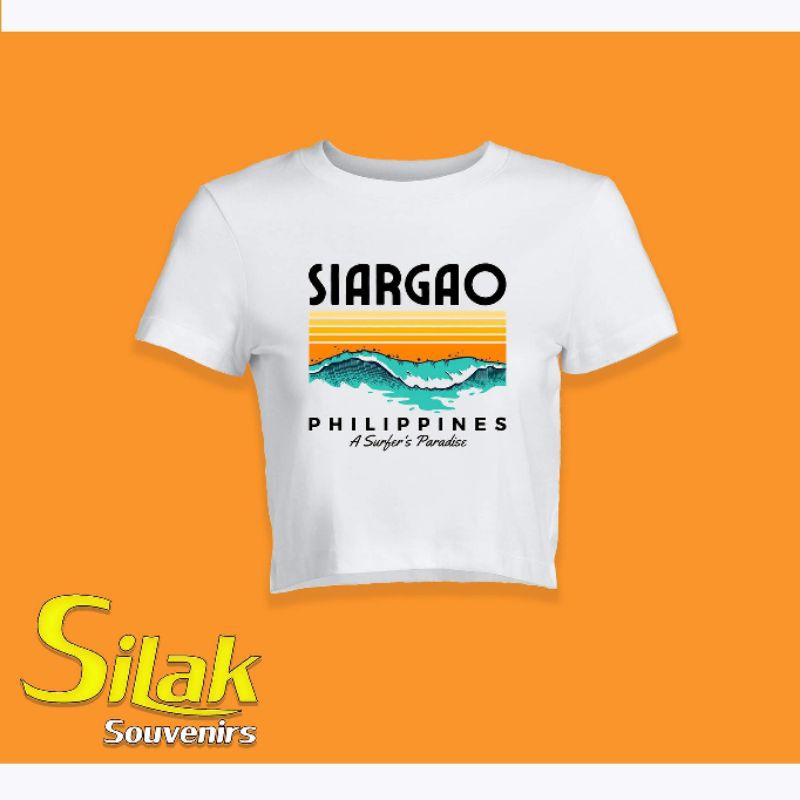 Siargao Philippines Croptop Souvenirs Cotton spandex | Shopee Philippines