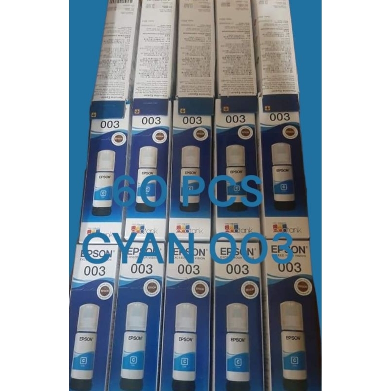 GENUINE 003 CYAN INK 60 PCS 1 BOX | Shopee Philippines