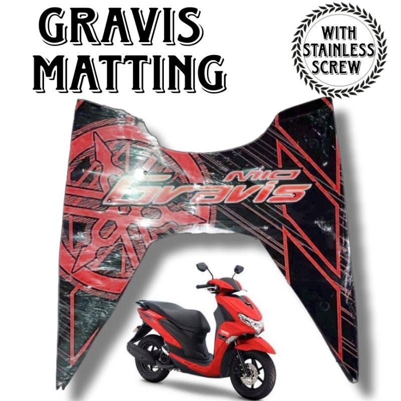 Yamaha Mio Gravis v1 2019-2022 Fiber Matting Grid Lines Design with ...