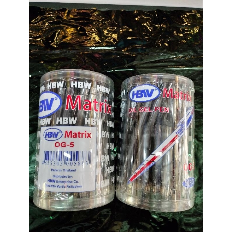 HBW Matrix oil gel pen OG-5(50pcs) | Shopee Philippines