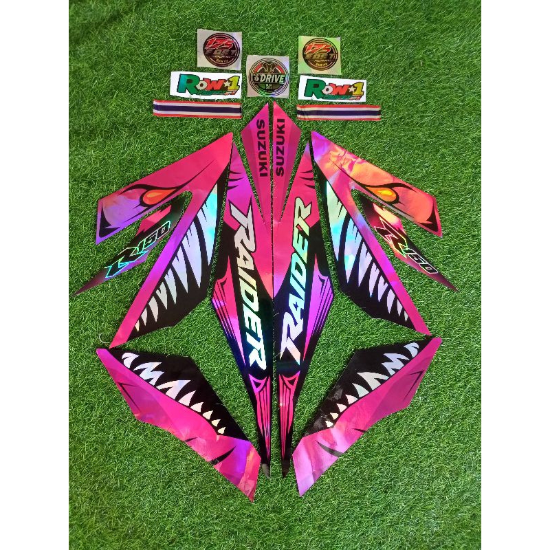 Raider 150 FI stock size decal ( shark design ) | Shopee Philippines