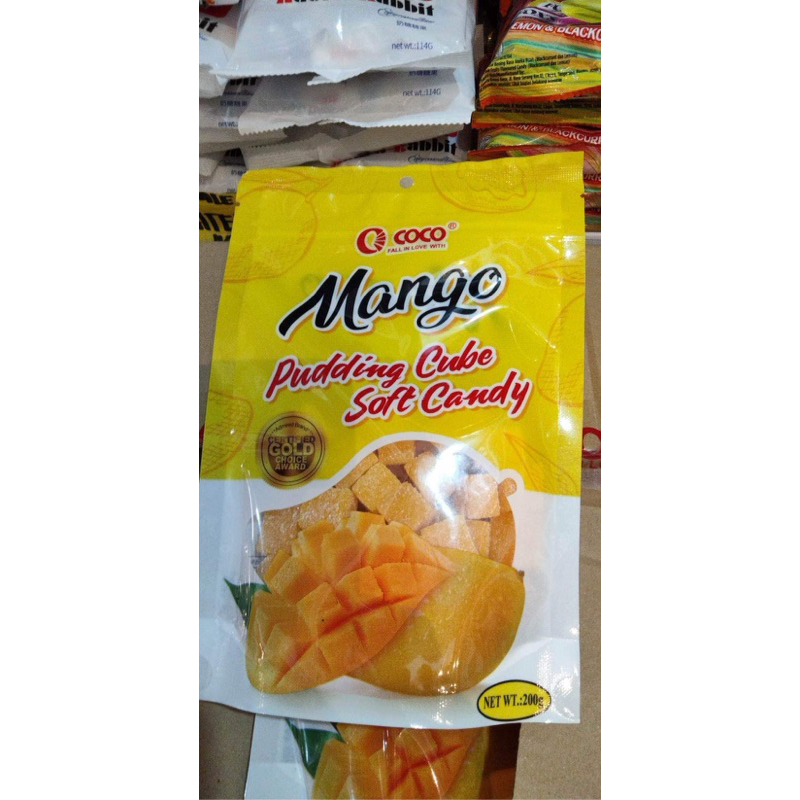 SALE‼️ COCO MANGO / PEACH / STRAWBERRY PUDDING GUMMY CUBES PACK 50 PCS ...