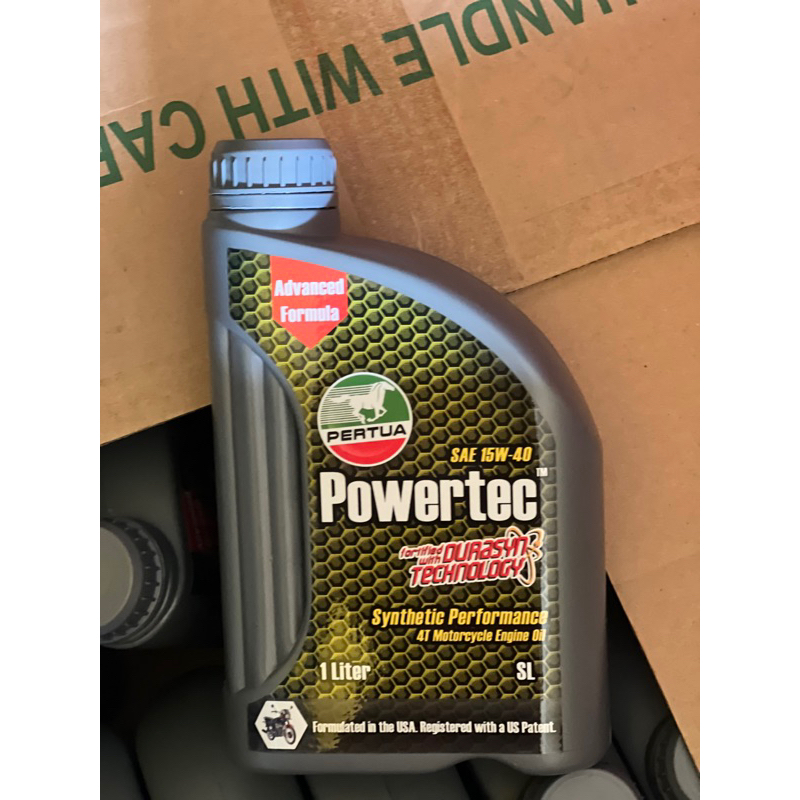 PERTUA MOTO POWERTEC MOTORCYCLE OIL 15W-40 1LITER | Shopee Philippines